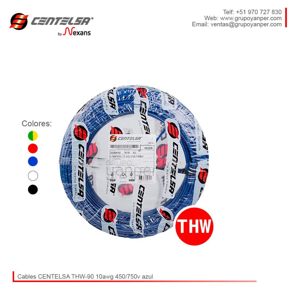 cable thw-90 10awg centelsa