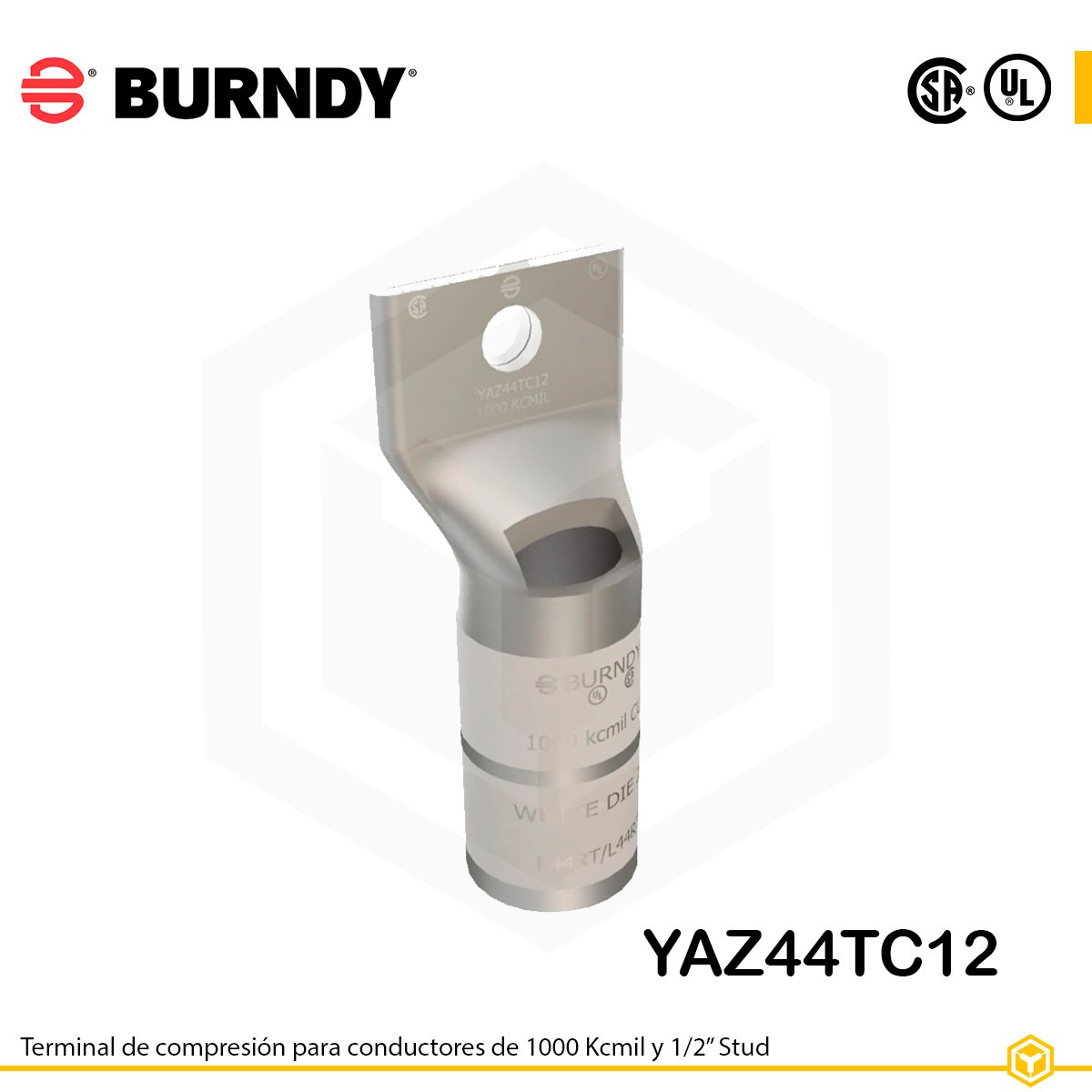 YAZ44TC12 TERMINAL 1000KCMIL 1/2" BURNDY - Grupo Yanper